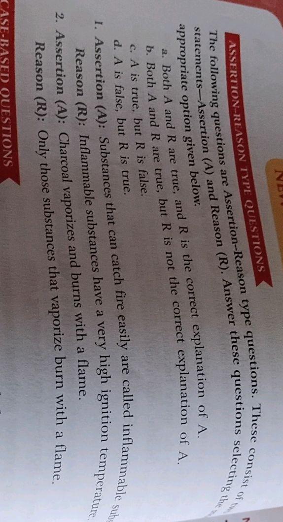 The following questions are Assertion-Reason | StudyX