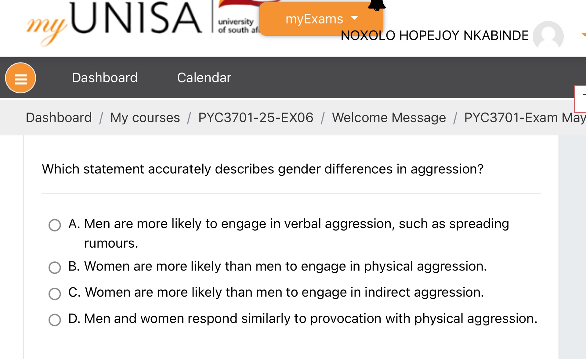 Which statement accurately describes gender | StudyX