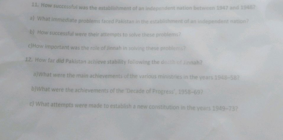 11. How successful was the establishment of | StudyX