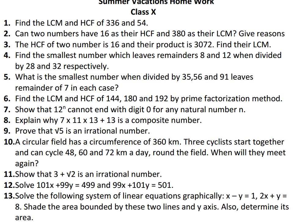 1. Find the LCM and HCF of 336 and 54. 2. | StudyX