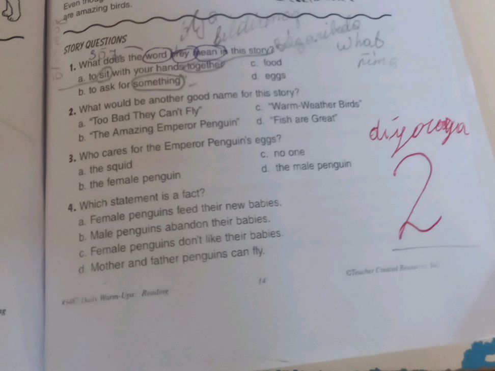 1. What does the word *fey* mean in this | StudyX