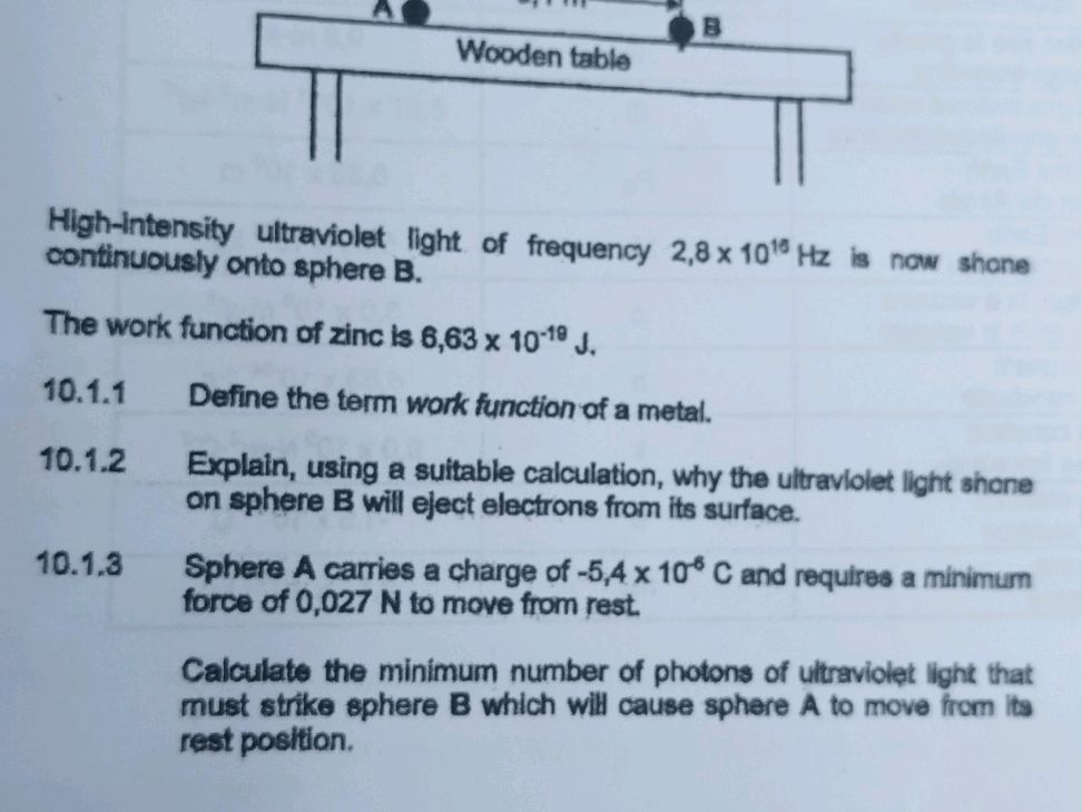 High-intensity ultraviolet light of | StudyX