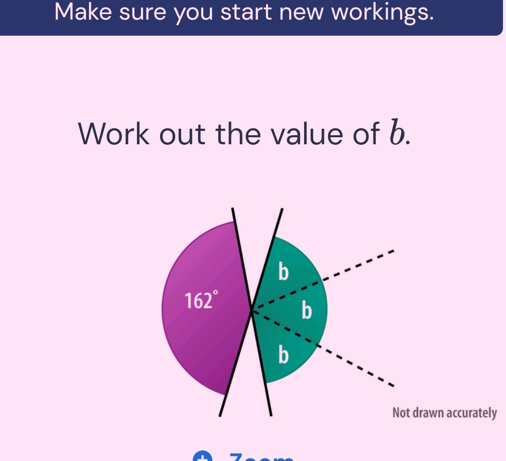Work out the value of b. The image shows a | StudyX