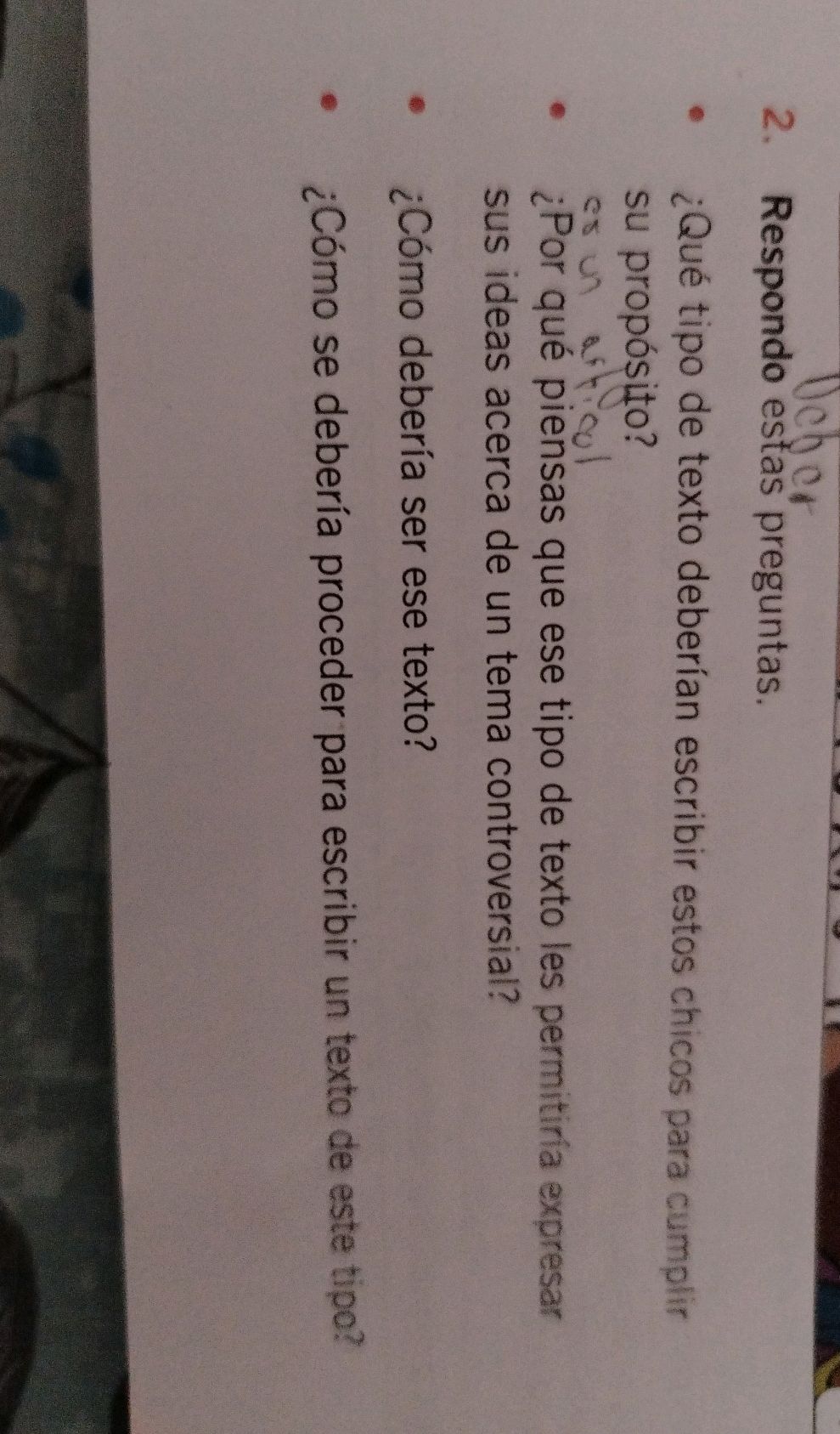 2. Respondo estas preguntas. ¿Qué tipo de | StudyX
