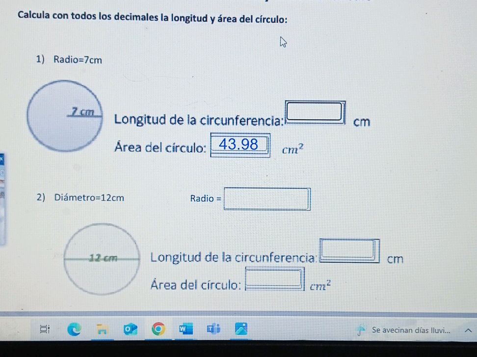 Calcula con todos los decimales la longitud | StudyX