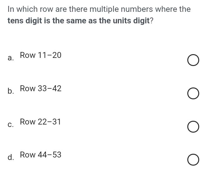 In which row are there multiple numbers | StudyX