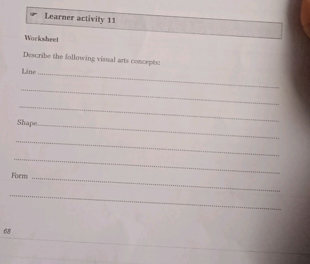 Describe the following visual arts concepts: | StudyX