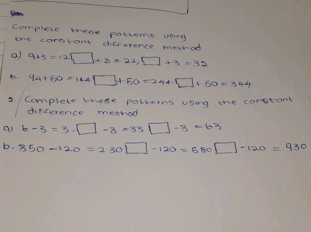 Complete these patterns using the constant | StudyX