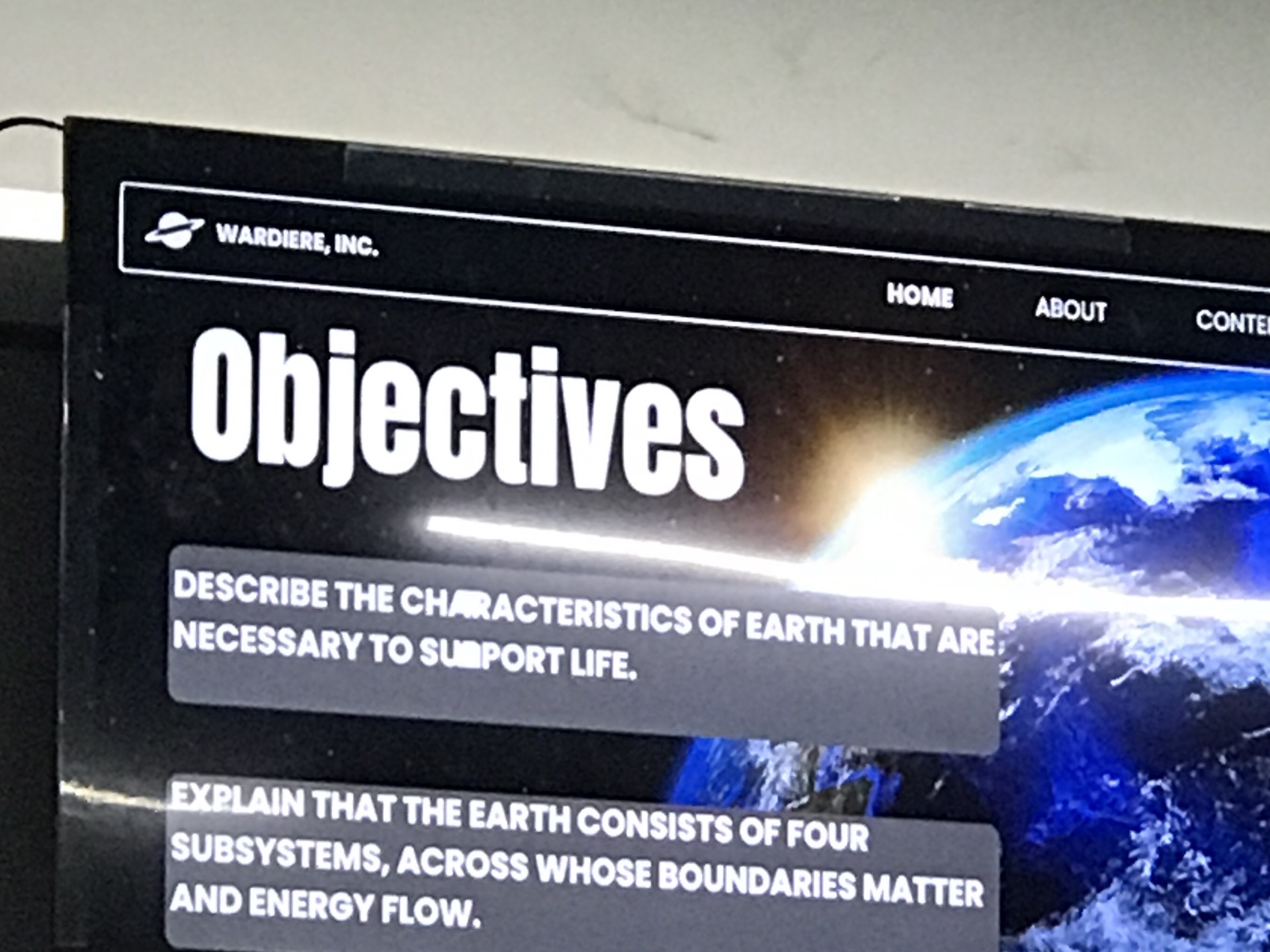 DESCRIBE THE CHARACTERISTICS OF EARTH THAT | StudyX