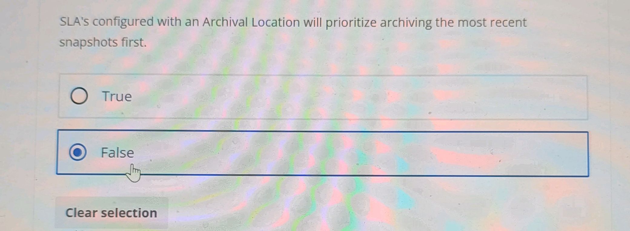 SLA's configured with an Archival Location | StudyX