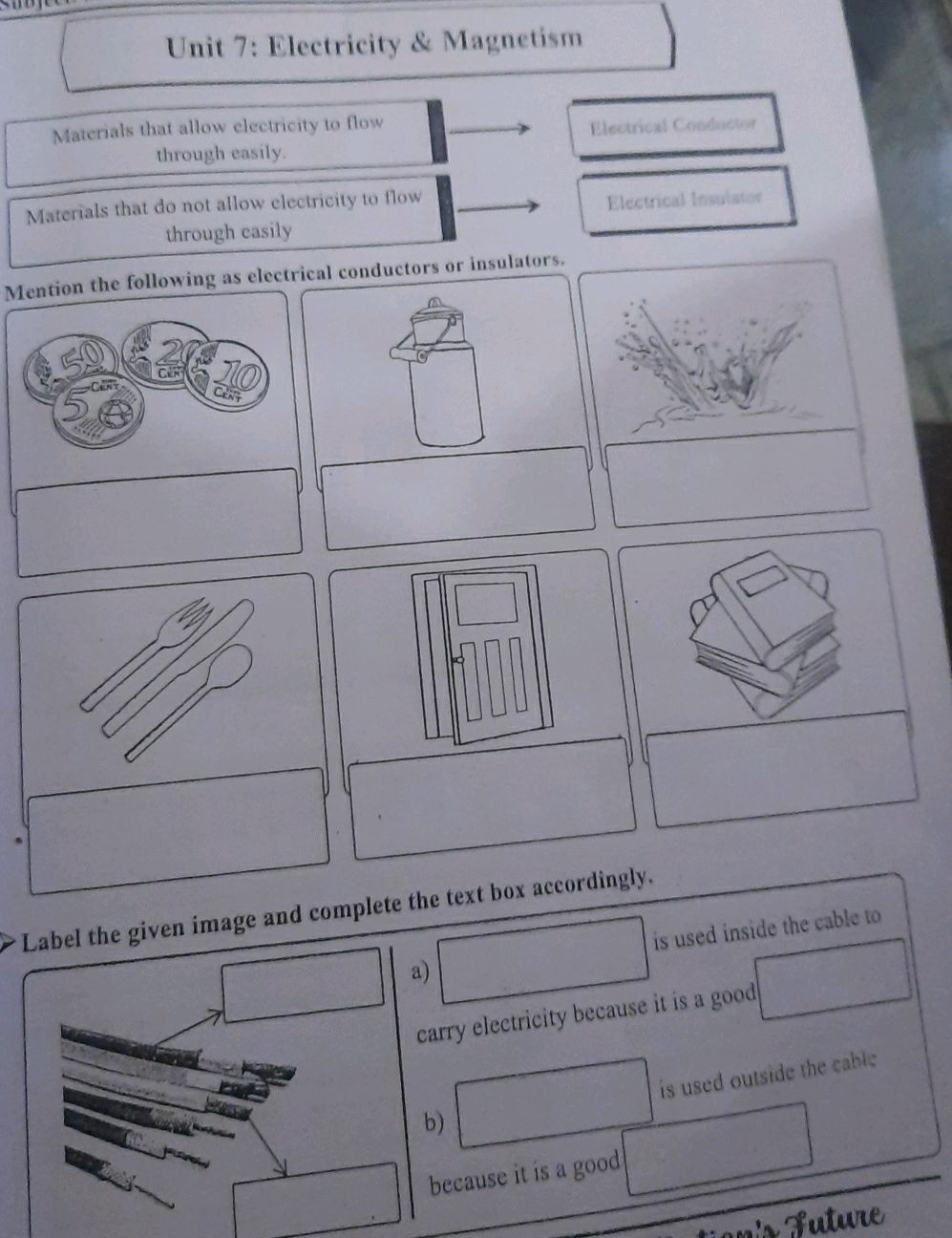 Mention the following as electrical | StudyX