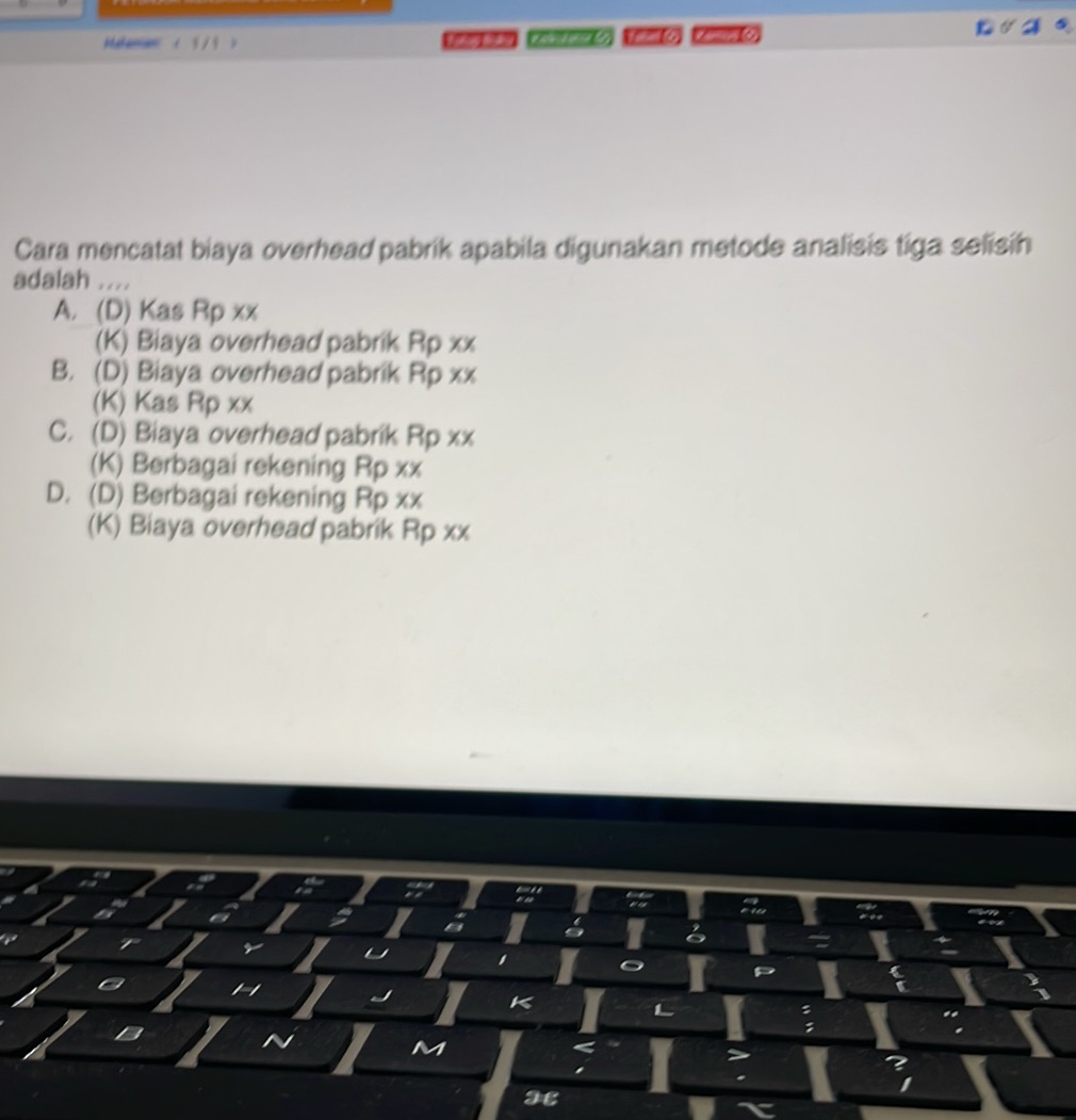 Cara mencatat biaya overhead pabrik apabila | StudyX