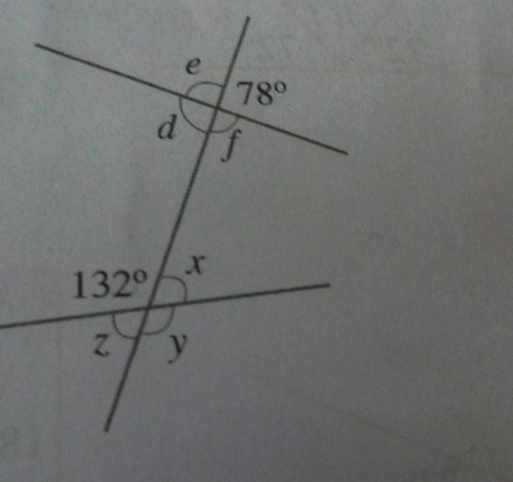 The image shows two intersecting lines with | StudyX