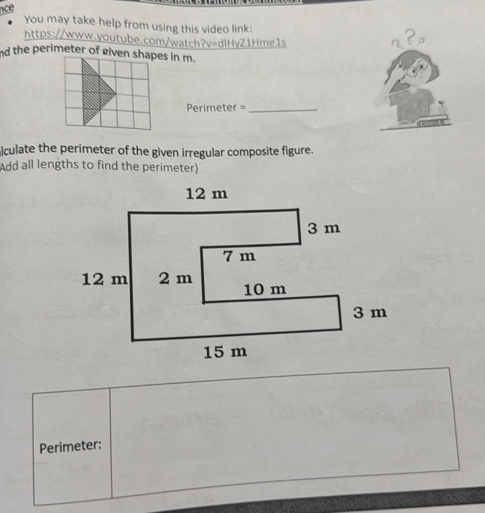 Calculate the perimeter of the given | StudyX