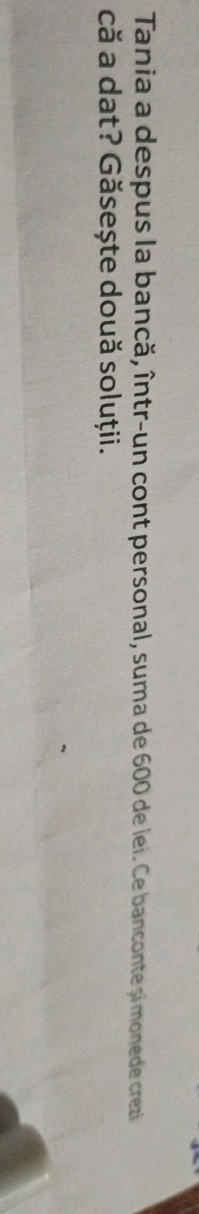 Tania a depus la bancă, într-un cont | StudyX