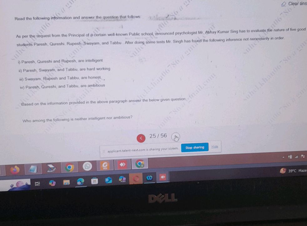 Read the following information and answer | StudyX