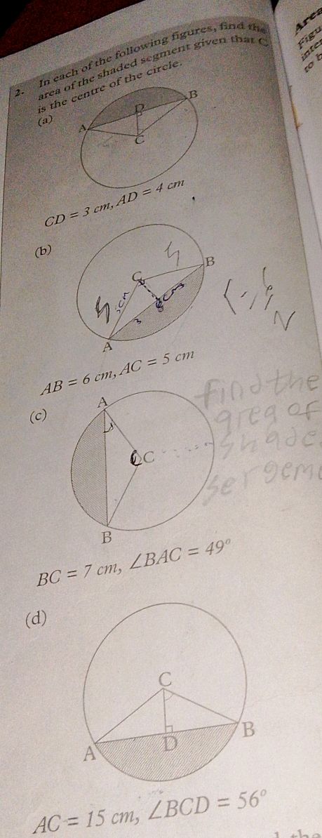 2. In each of the following figures, find | StudyX