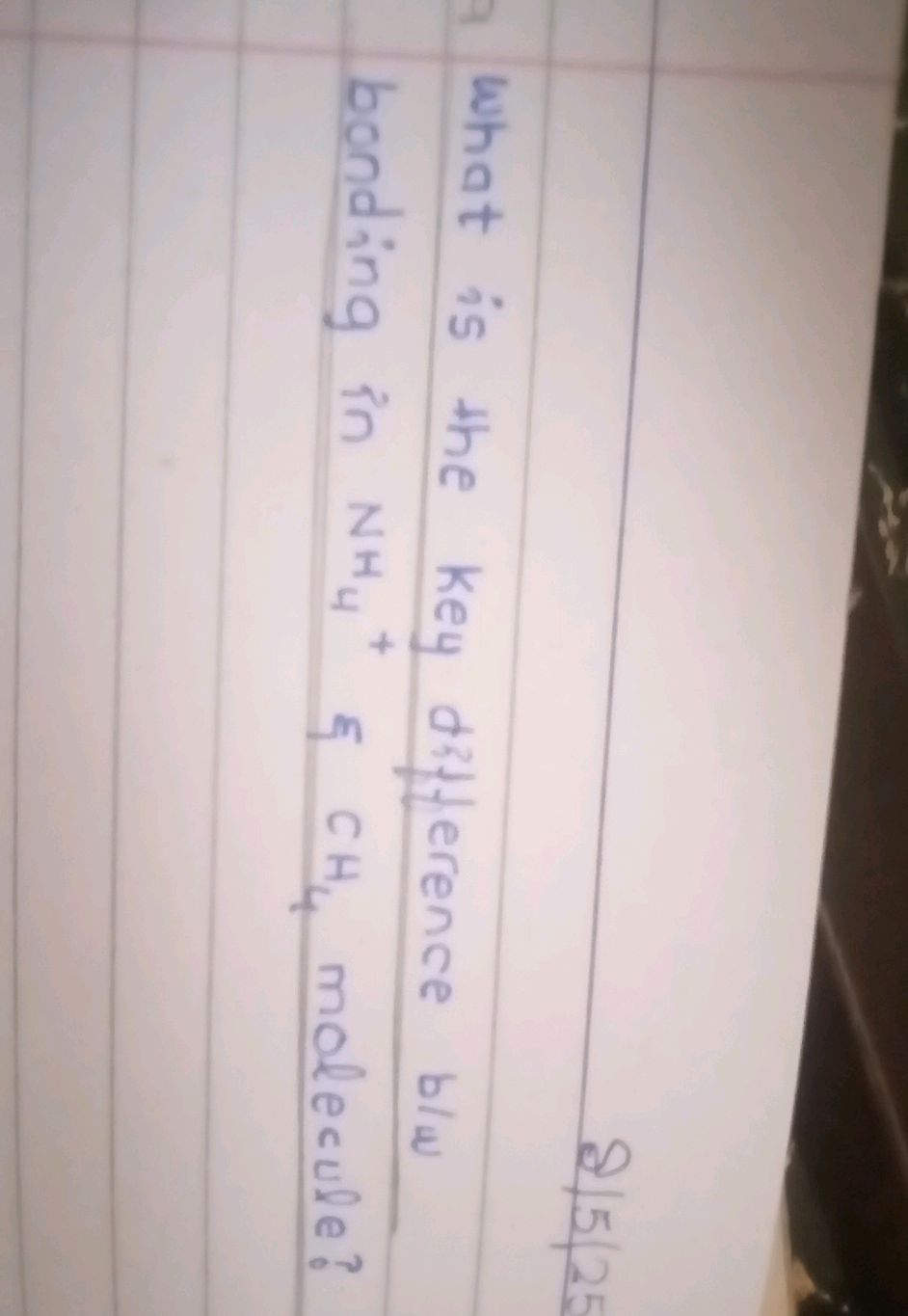 What is the key difference b/w bonding in | StudyX