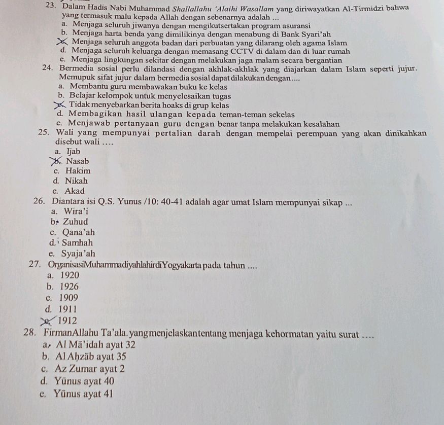 23. Dalam Hadis Nabi Muhammad Shallallahu | StudyX