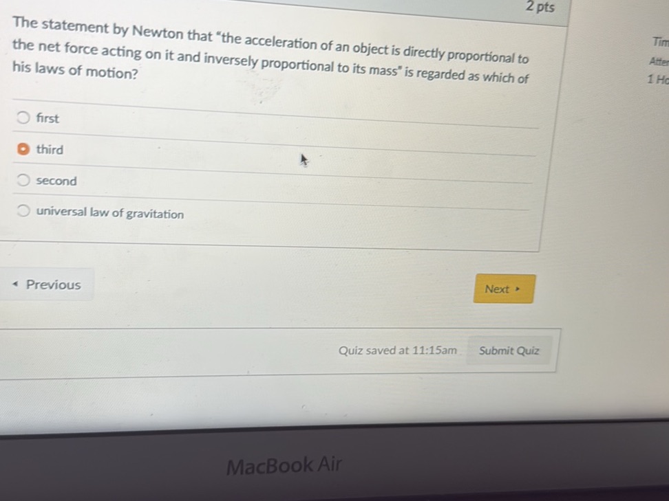 The statement by Newton that "the | StudyX