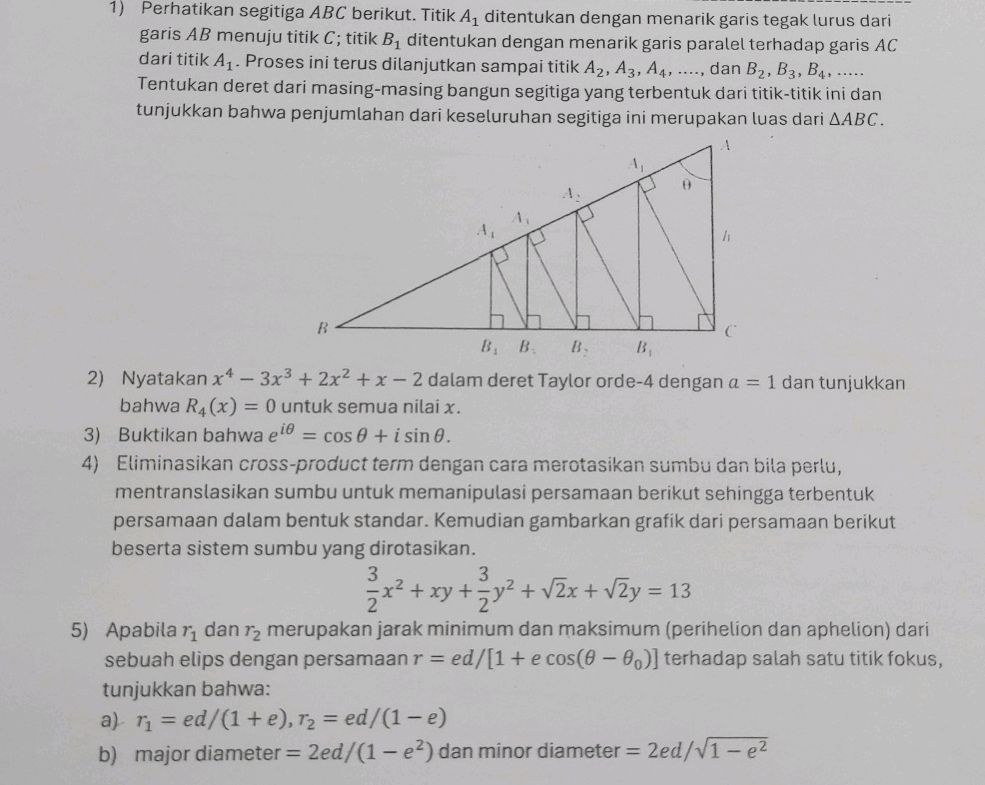 1) Perhatikan segitiga ABC berikut. Titik | StudyX