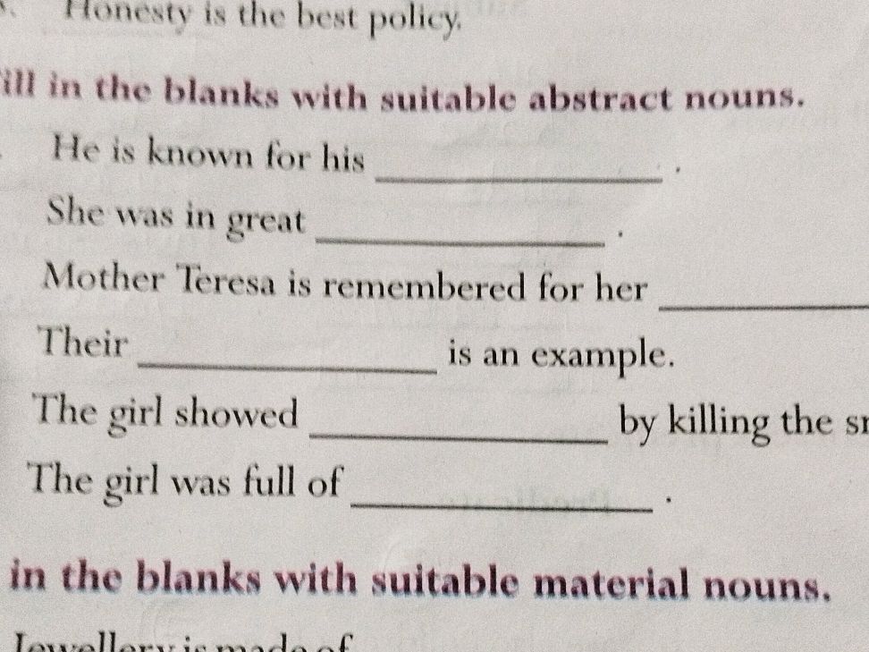 Fill in the blanks with suitable abstract | StudyX