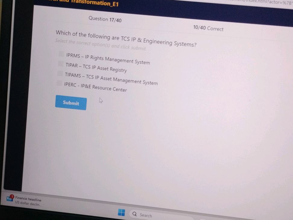 Which of the following are TCS IP | StudyX