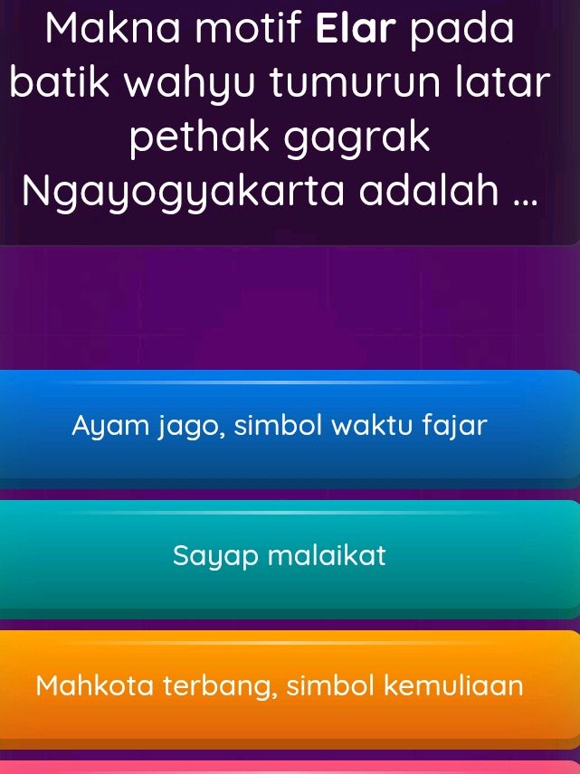 Makna motif Elar pada batik wahyu tumurun | StudyX