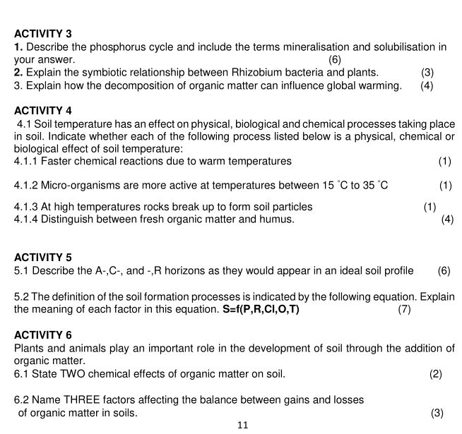 ACTIVITY 3 1. Describe the phosphorus cycle | StudyX