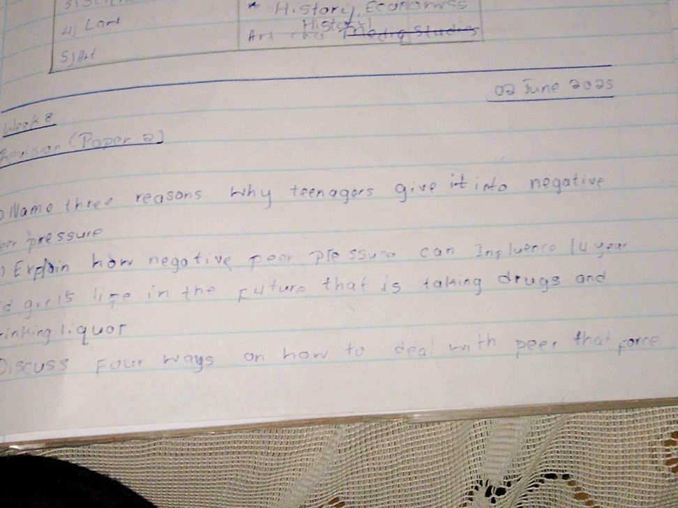 Name three reasons why teenagers give it | StudyX