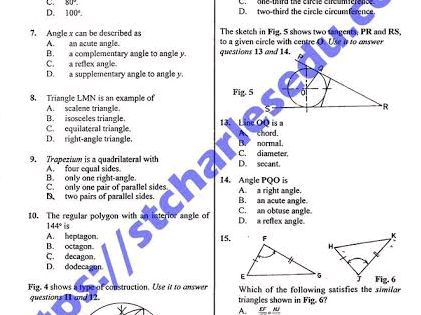 7. Angle x can be described as A. an acute | StudyX