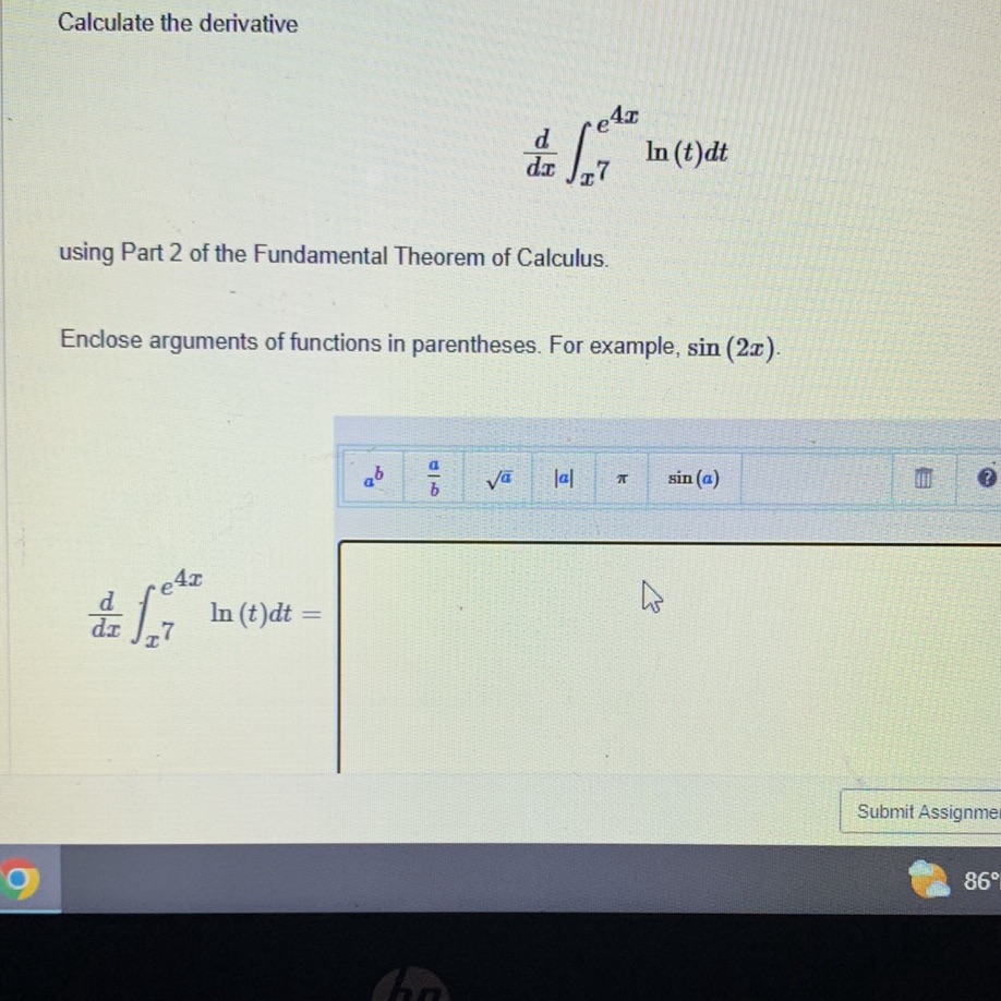 Calculate the derivative $ {d}{dx} | StudyX