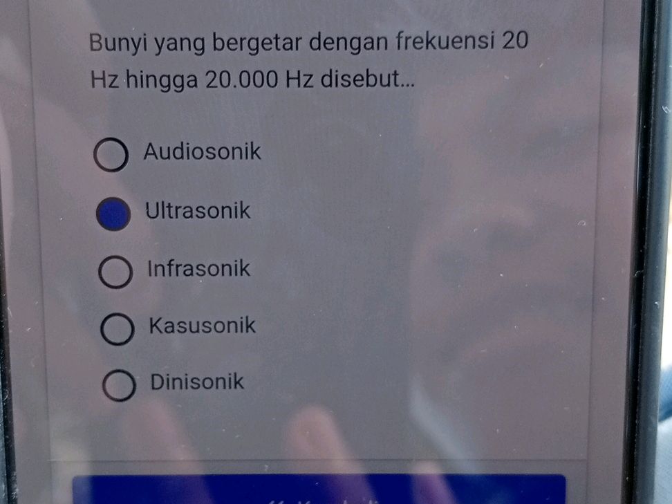 Bunyi yang bergetar dengan frekuensi 20 Hz | StudyX