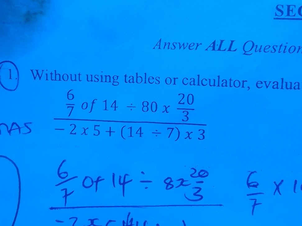 Without using tables or calculator, evaluate | StudyX