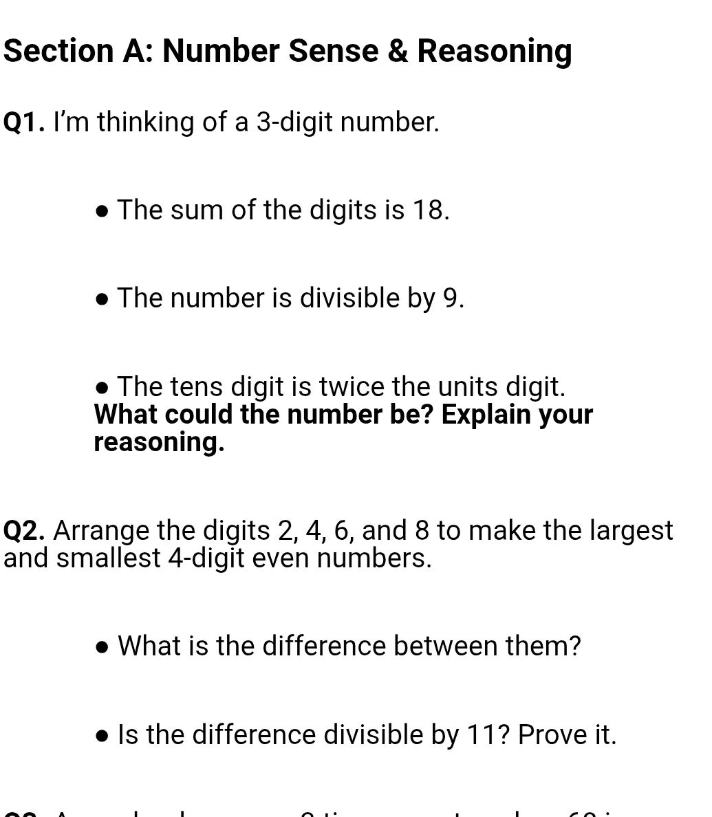 Q1. I'm thinking of a 3-digit number. - The | StudyX