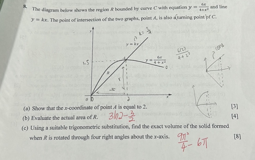 8. The diagram below shows the region R | StudyX