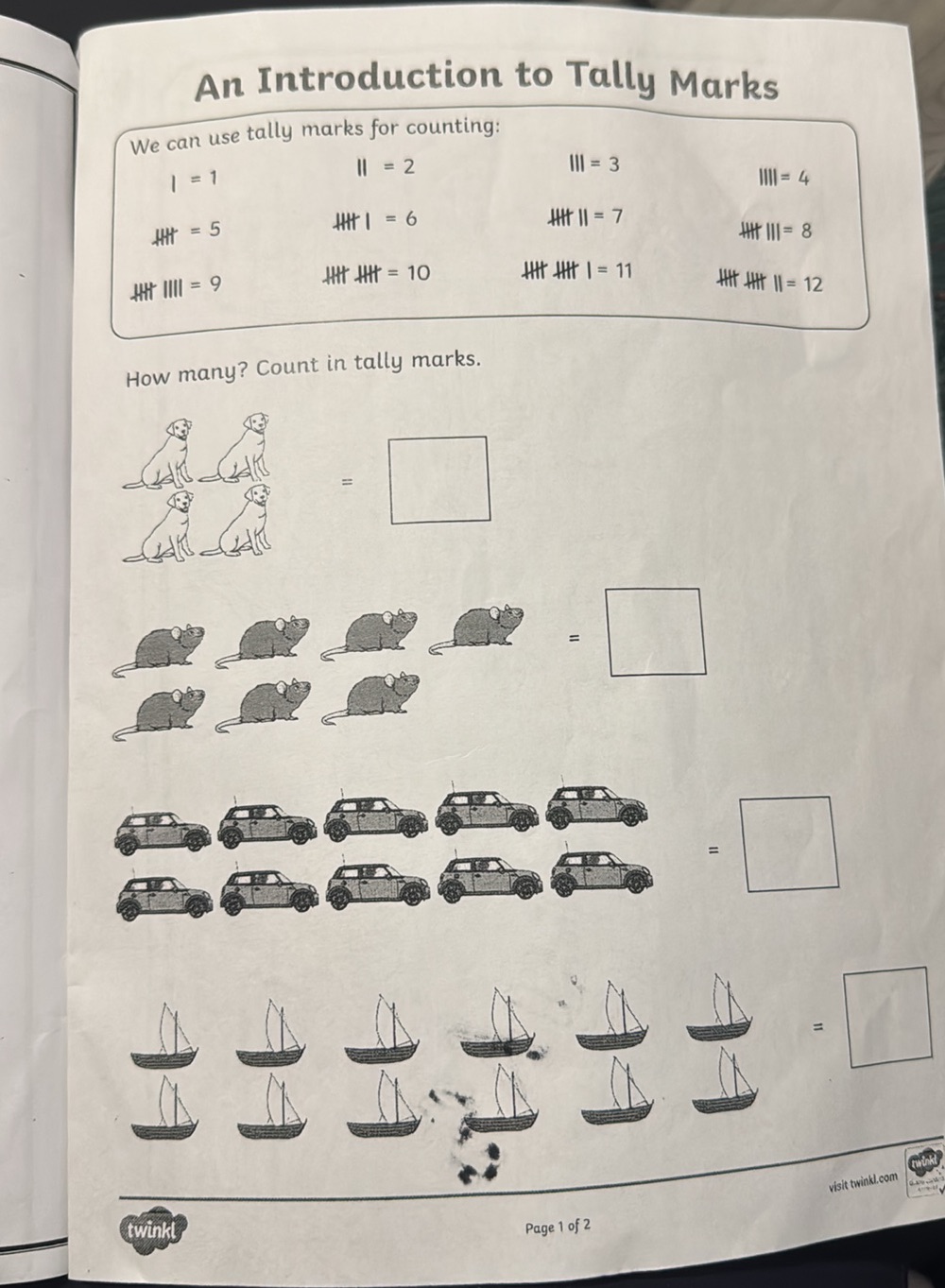 An Introduction to Tally Marks We can use | StudyX