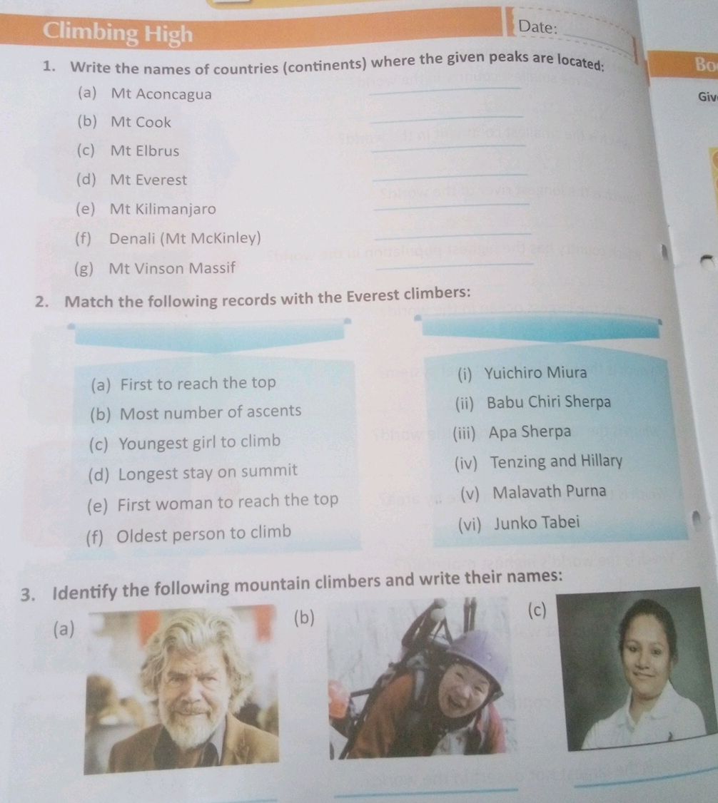 1. Write the names of countries (continents) | StudyX