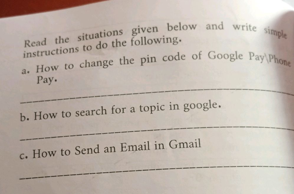 Read the situations given below and write | StudyX