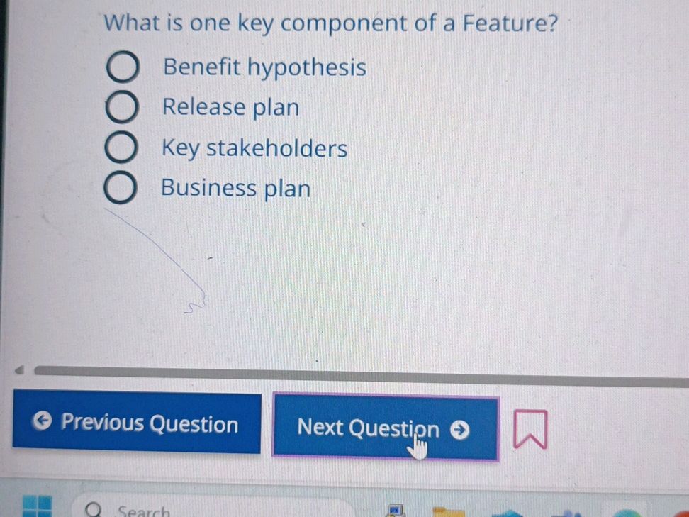 What is one key component of a Feature?
