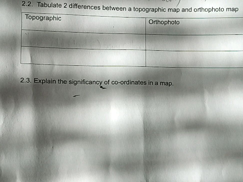 2.2. Tabulate 2 differences between a | StudyX