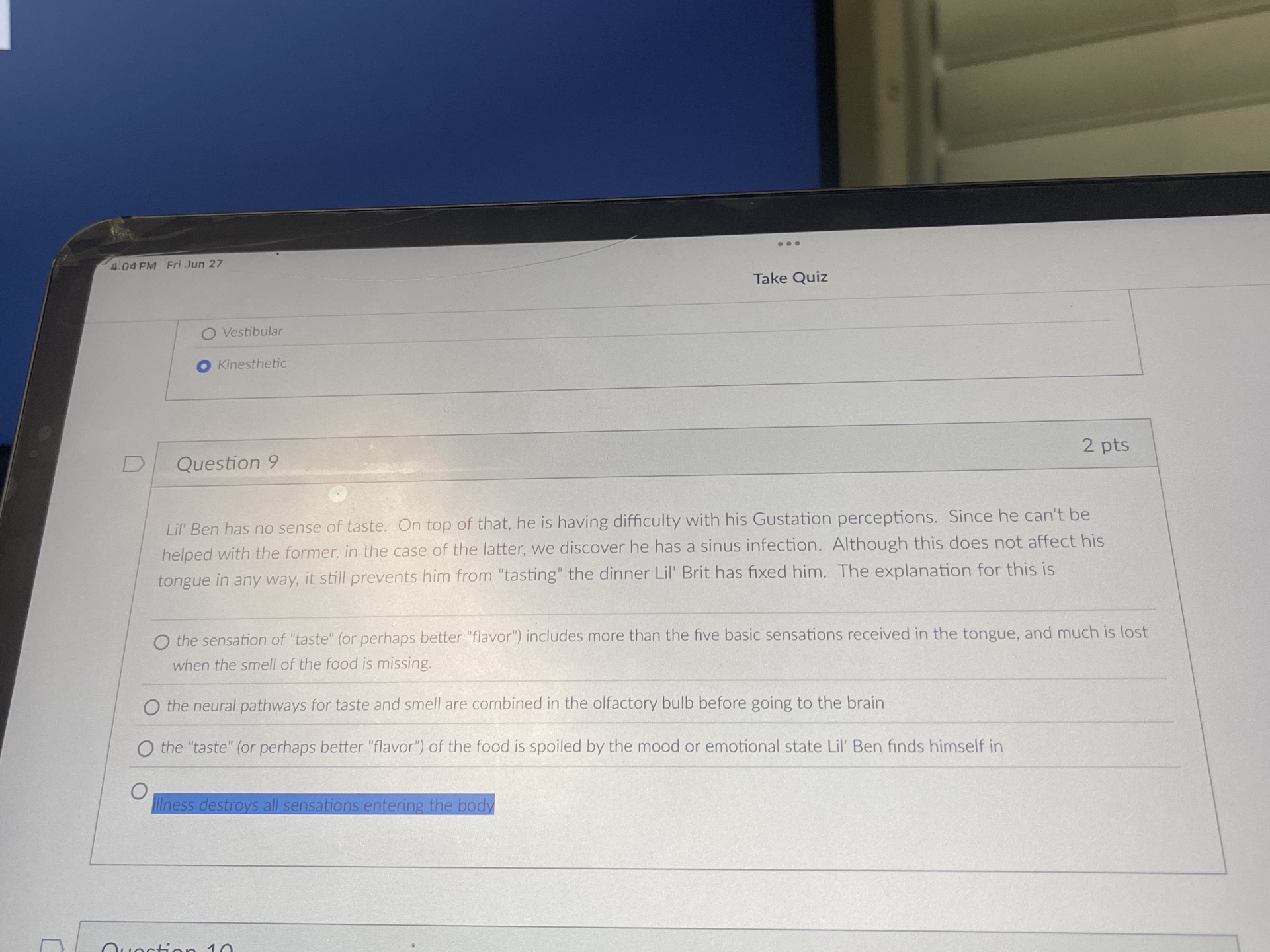 Lil' Ben has no sense of taste. On top of | StudyX