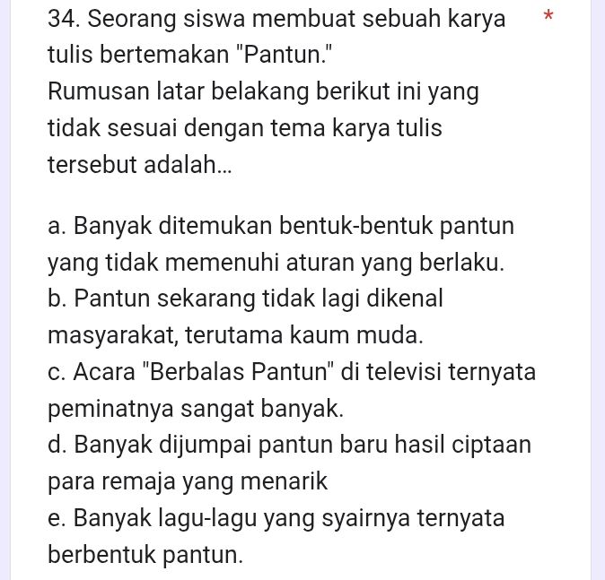 34. Seorang siswa membuat sebuah karya tulis | StudyX