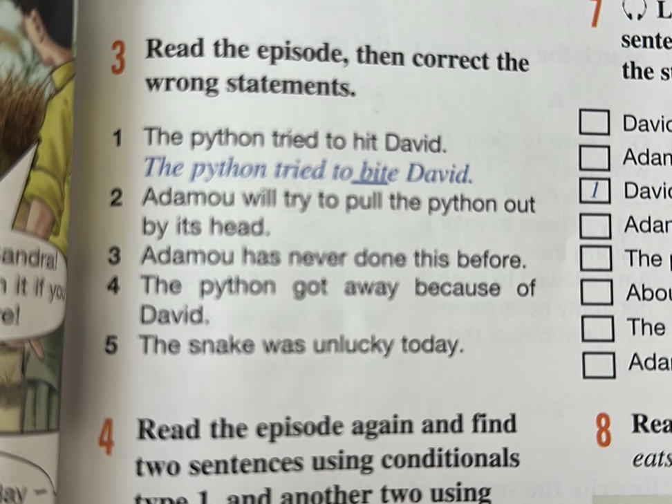 3 Read the episode, then correct the wrong | StudyX