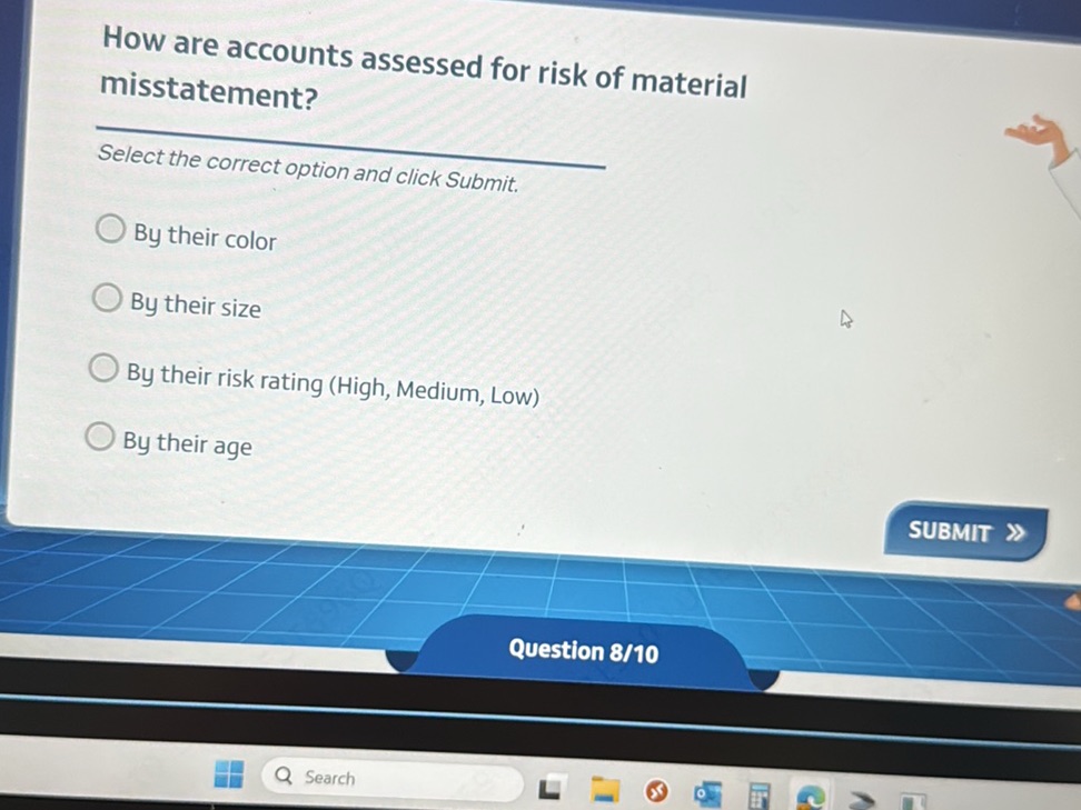 How are accounts assessed for risk of | StudyX