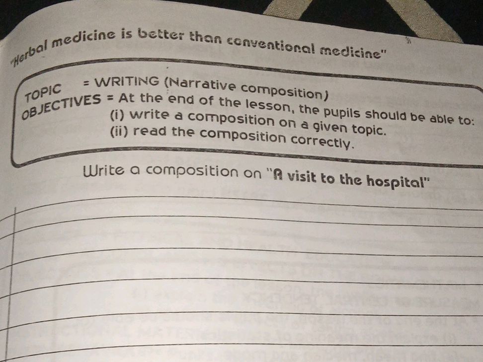 TOPIC = WRITING (Narrative composition) | StudyX