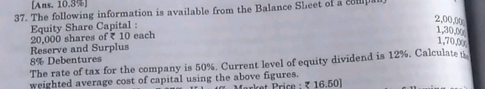 37. The following information is available | StudyX