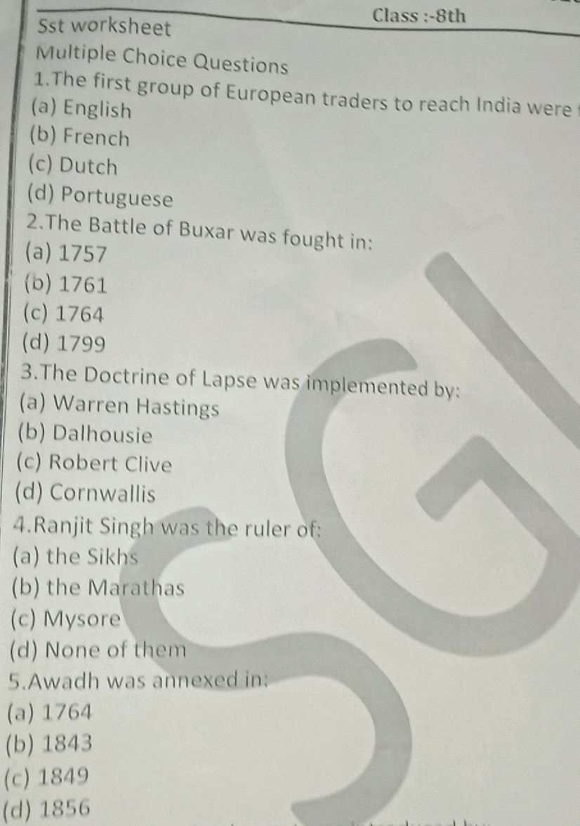 1. The first group of European traders to | StudyX