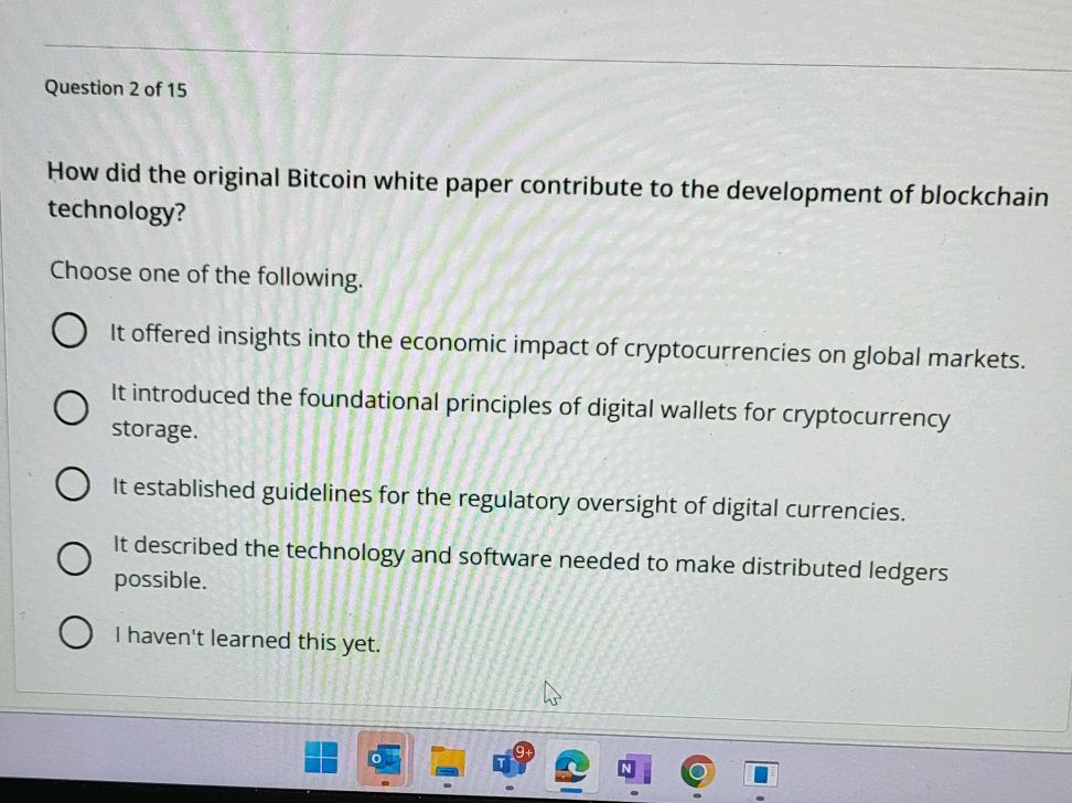 How did the original Bitcoin white paper | StudyX