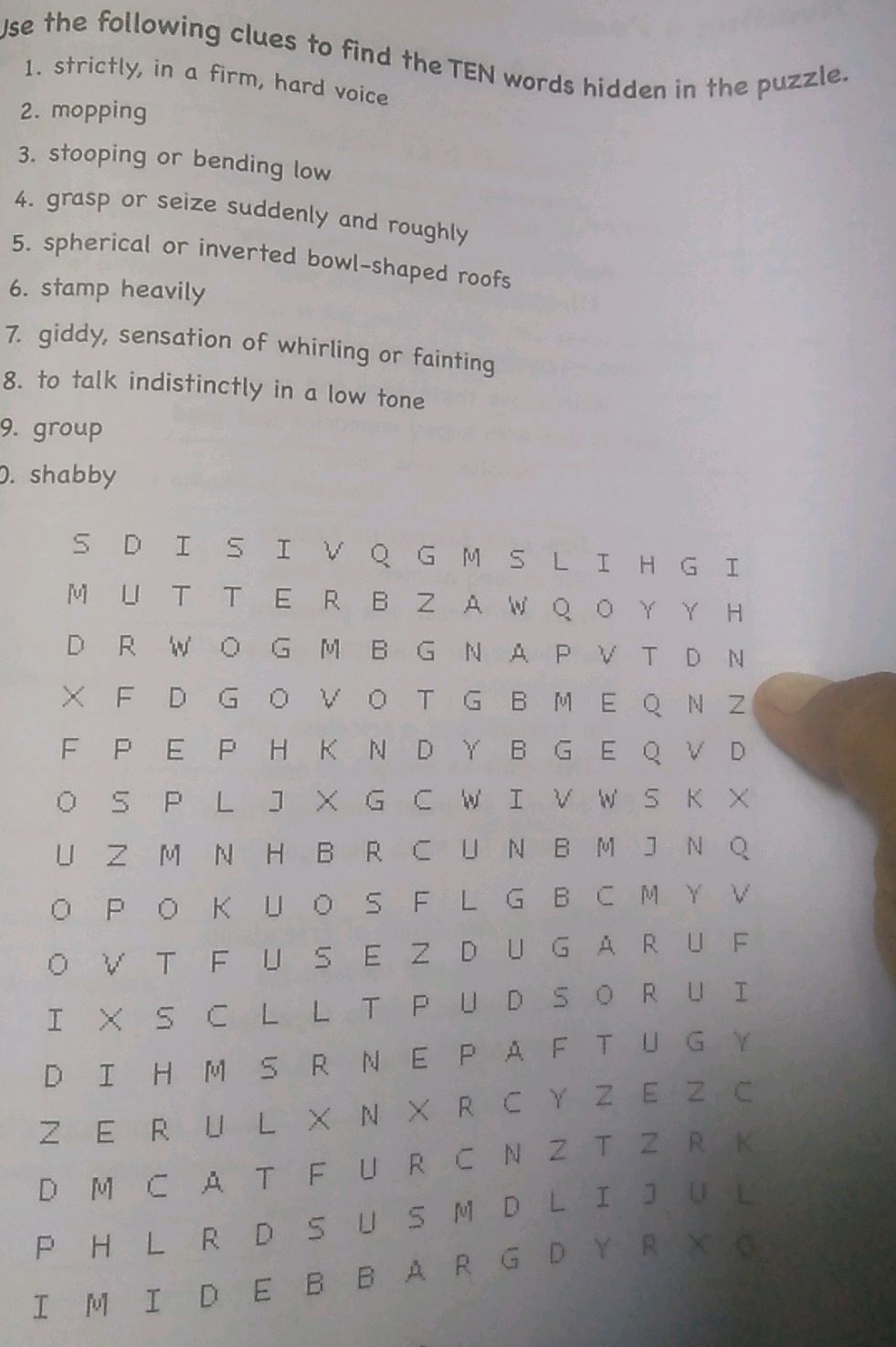 Use the following clues to find the TEN | StudyX